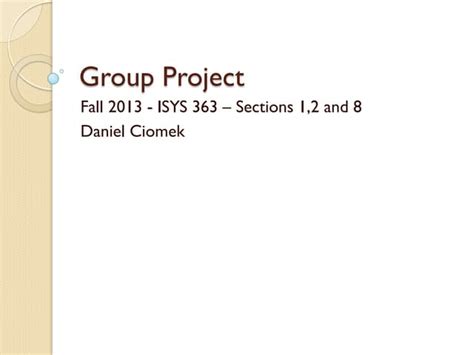 group project overview 1 1 ppt