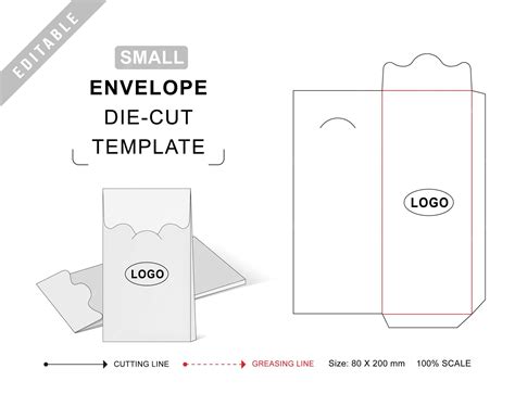 Premium Vector Small Envelope Die Cut Template