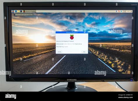 Raspberry Pi The Small Computer Operating System On A Monitor Screen Stock Photo Alamy
