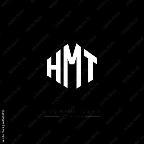 Hmt Letter Logo Design With Polygon Shape Hmt Polygon Logo Monogram