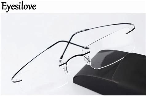 New Pure Titanium Rimless Eyeglasses Hypoallergenic