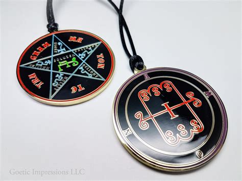 Seal Of Amon Lamen Ars Goetia Demon Sigil Necklace Lesser Etsy