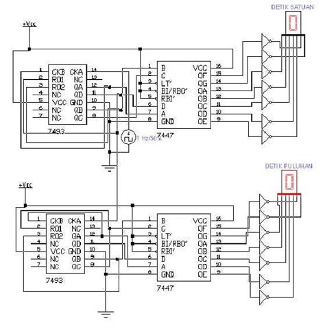 Vebry Rangkaian Jam Digital Dengan Seven Segment