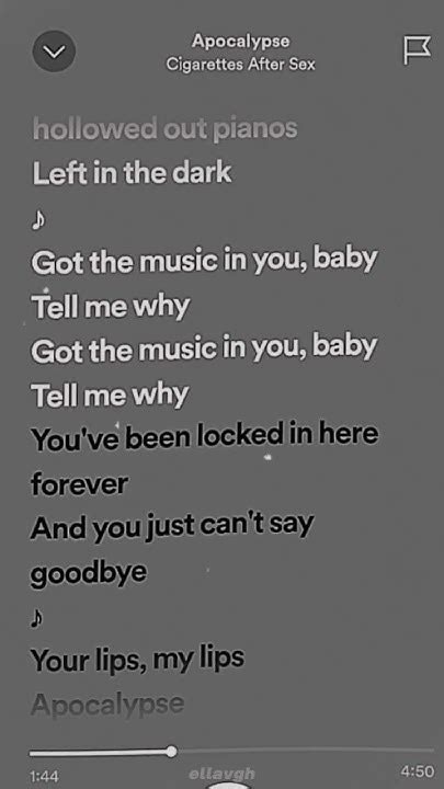 Apocalypse Cigarettes After Sex Apocalypse Spotify Lyrics Youtube
