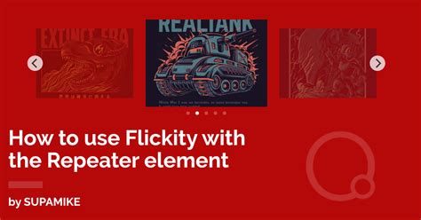how to use flickity with the repeater element