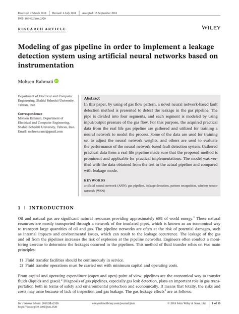 Modeling Of Gas Pipeline In Order To Implement A Leakage Detection