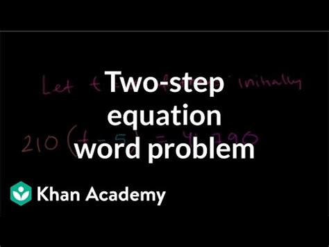 Solving Linear Equation Word Problems Math To