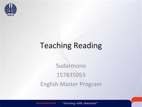 Teaching Reading Ppt