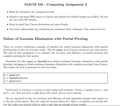 Macm 316 Computing Assignment 2 Read The