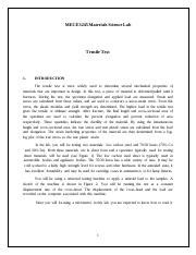 Lab 1 Tensile Test SU20 Pdf MECE3245 Materials Science Lab Tensile Test 1 INTRODUCTION The