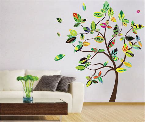 Abstract Tree Wall Decal Large Tree Wall Sticker Peel And Stick Tree