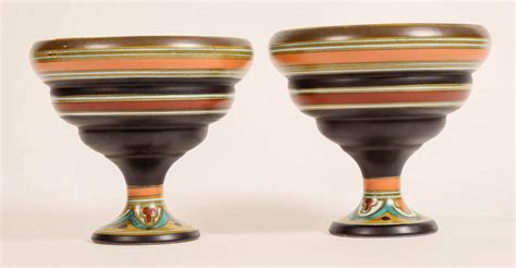 Art Nouveau Dutch Pottery Princess Ivora Goudaware Bowls C1920s 184031