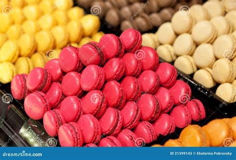 Assortment Of Multicolored Macaroons Stock Image Image Of Sweet