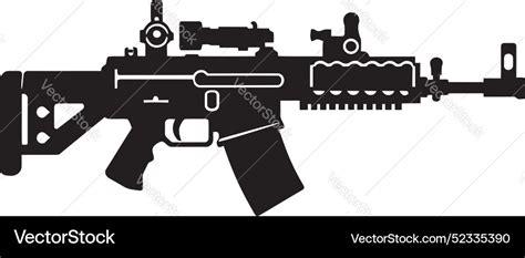 Stealth Firearms Tool Logo Icon Strategic Firearm Vector Image