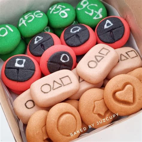 Squid Game Butter Cookies Food Drinks Homemade Bakes On Carousell