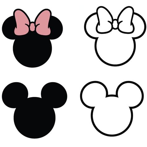 Mickey Ears Silhouette Svg Etsy