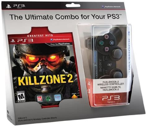 Killzone 2 And Black Dualshock 3 Wireless Controller Bundle Playstation 3
