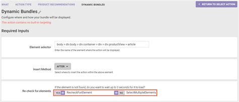 Configure A Dynamic Bundles Action Monetate KB