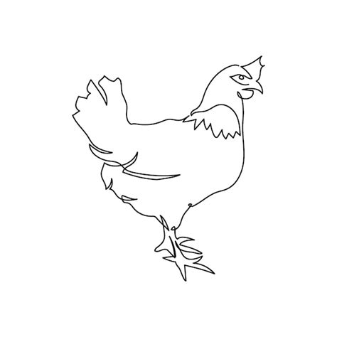 Premium Vector Hen One Line Art Continuous Line Drawing Of Poultry