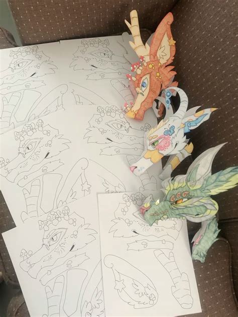 Paper Dragon Puppets Wip Day Dragon Puppet Paper Puppets Crafts
