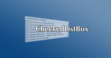 Como Utilizar El Checkedlistbox Dotnetcr