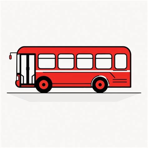 Premium Vector Red Bus Vector Illustration