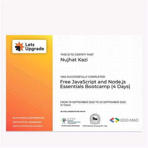 nujhat kazi on linkedin javascript nodejs bootcamp share certificate