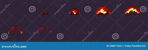 Explosion Sequence Animation Sprite Sheet Cartoon Explosion For Game