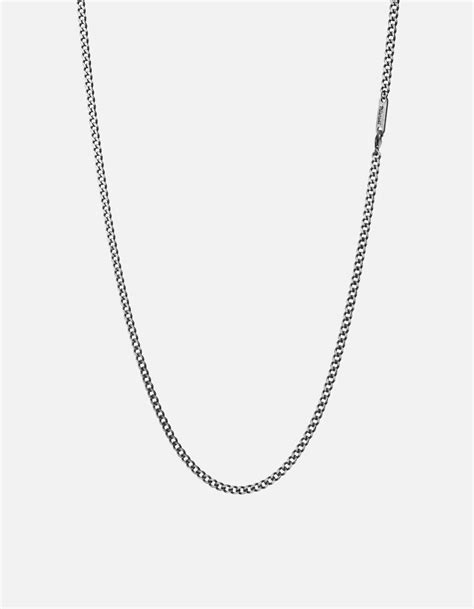 3mm Cuban Chain Necklace Sterling Silver Miansai