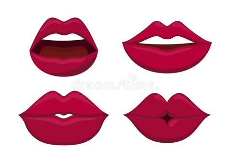 Female Lips And Lipstick Pop Art Style Stock Vector Illustration Of