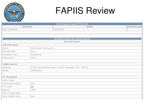 Ppt Federal Awardee Performance And Integrity Information System Fapiis Overview J Lisa