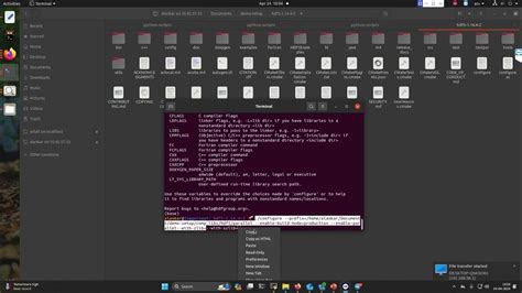 screen recording of setting up mpi hdf5 and its dependencies for