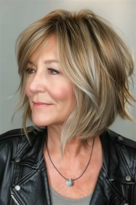 45 Modern Layered Bob Haircuts For Women Over 50 To Take Years Off