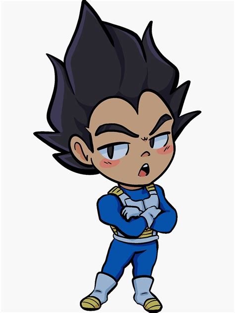 Vegeta Chibi Sticker For Sale By Pooka Doodles Redbubble
