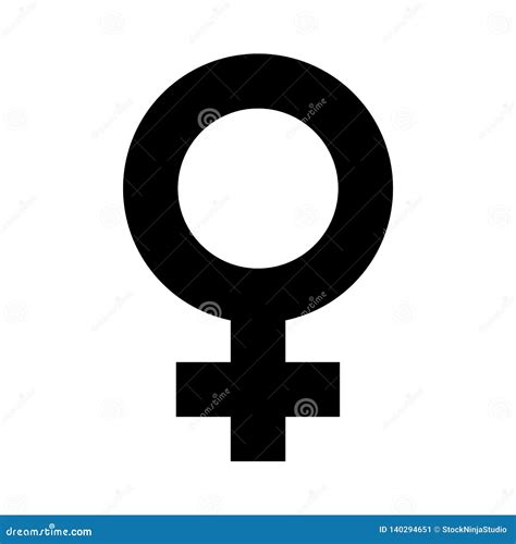 Female Symbol In Simple Outline Black Color Design Female Sexual