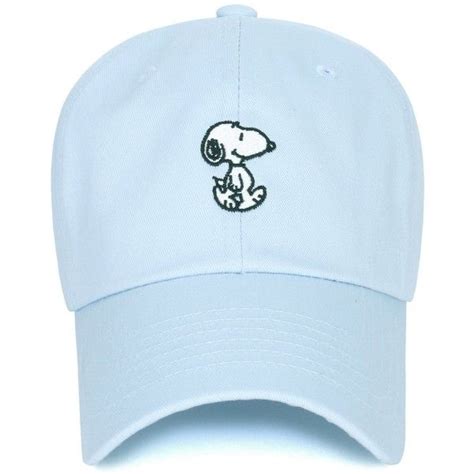 Peanuts Cotton Solid Color Cute Snoopy Embroidery Curved Casual Hat