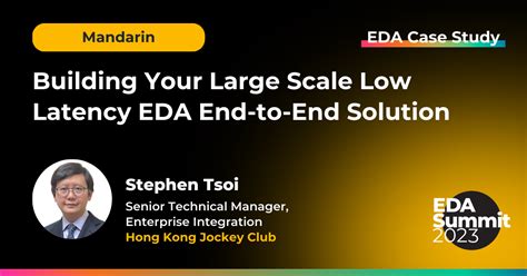 Building A Large Scale Low Latency Eda End To End Solution Eda Summit
