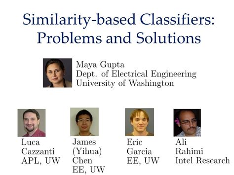 similarity based classifiers problems and solutions ppt download