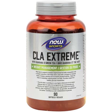 Now Cla Extreme With Carnitine Guarana And Green Tea 90 Softgels