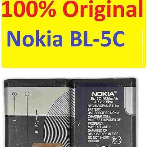 Bl 5c 1020mah Battery — For Nokia 1100 1600 3310 Replacement Darazpk