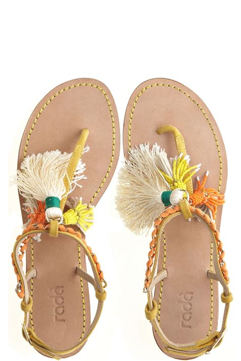 Sandals Fringe Sandals Beaded Thong Sandals Indian Sandals