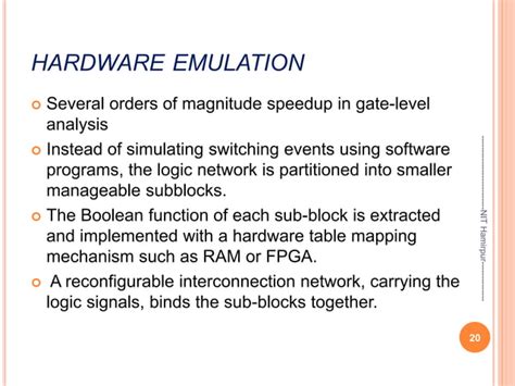 Simulation Power Analysis Low Power Vlsi Pptx Computer Software And Applications Computing