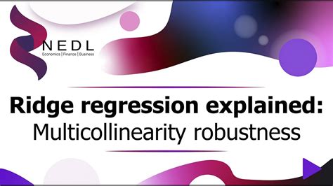 Ridge Regression Explained Regression Robust To Multicollinearity Excel Youtube