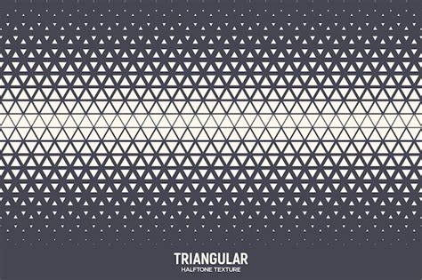 Premium Vector Triangular Halftone Texture Round Frame Abstract Background