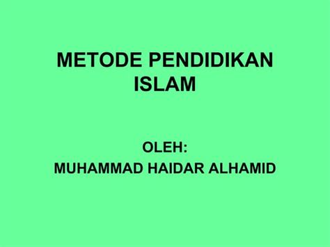 Ppt Ilmu Pendidikan Islampptx