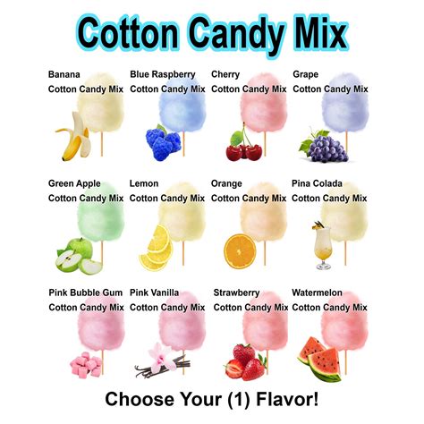 Cotton Candy Flavor 1 Packet Mix Sugar Flavoring Flossine Fairy Floss