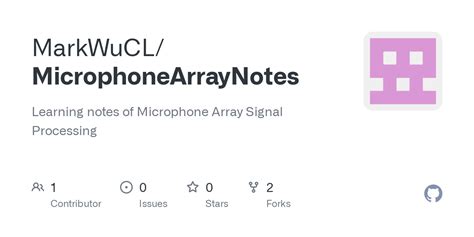 Github Markwucl Microphonearraynotes Learning Notes Of Microphone Array Signal Processing