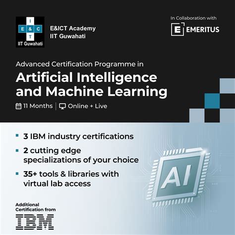 advanced certificate programme in artificial intelligence and machine learning by eandict academy