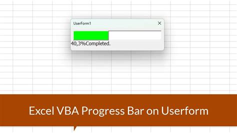excel vba progress bar youtube