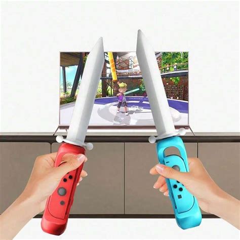 For Switch Oled Grip Fencing Game Grip Switch Illuminated Sword 2 Pack